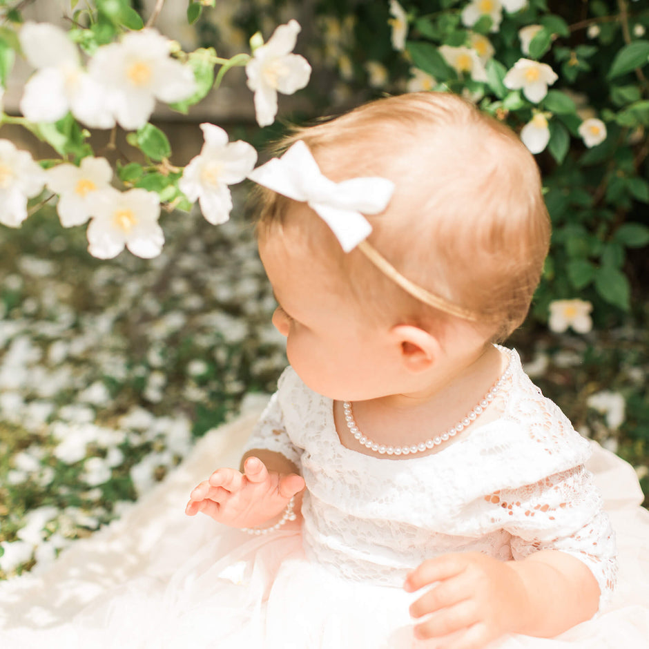 Baby Pearl Necklace & Bracelet: 1st Birthday Jewelry Sets l LGP ...