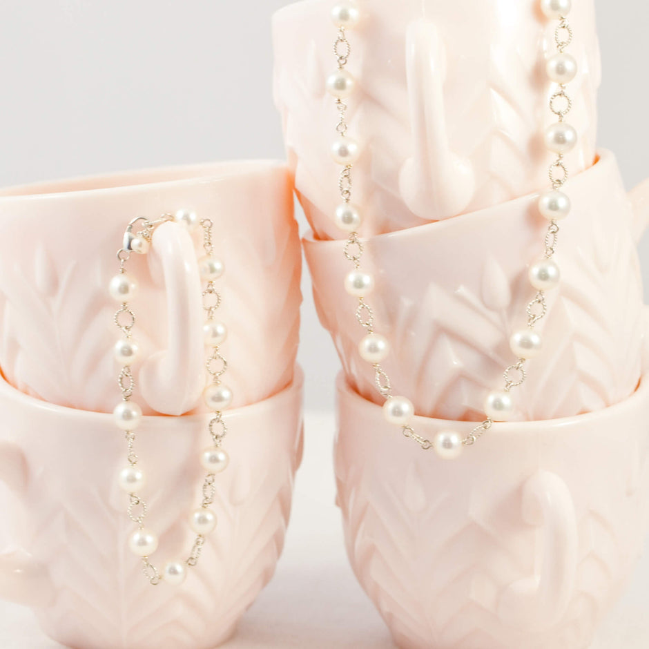 Baby Pearl Necklace & Bracelet: 1st Birthday Jewelry Sets l LGP ...